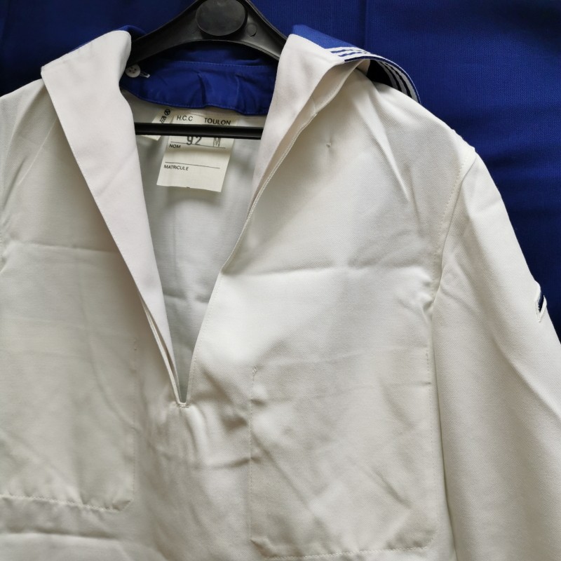 Vareuse blanche marine nationale Taille 80 Model Avec col