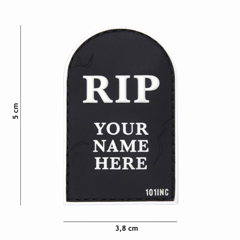 Patch 3d RIP Couleur Gris
